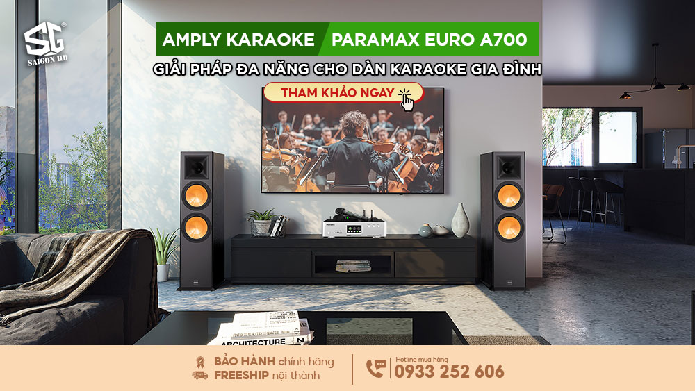 Amply karaoke Paramax Euro A700 - Giải pháp đa năng cho dàn Karaoke gia đình | SAIGON HD